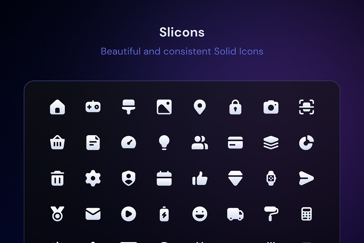 Slicons Essential Solid Icons, a Solid Icon by KushJain