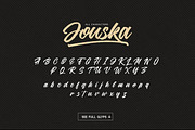 Jouska Textured Brush Script, a Script Font by Letterhend Studio