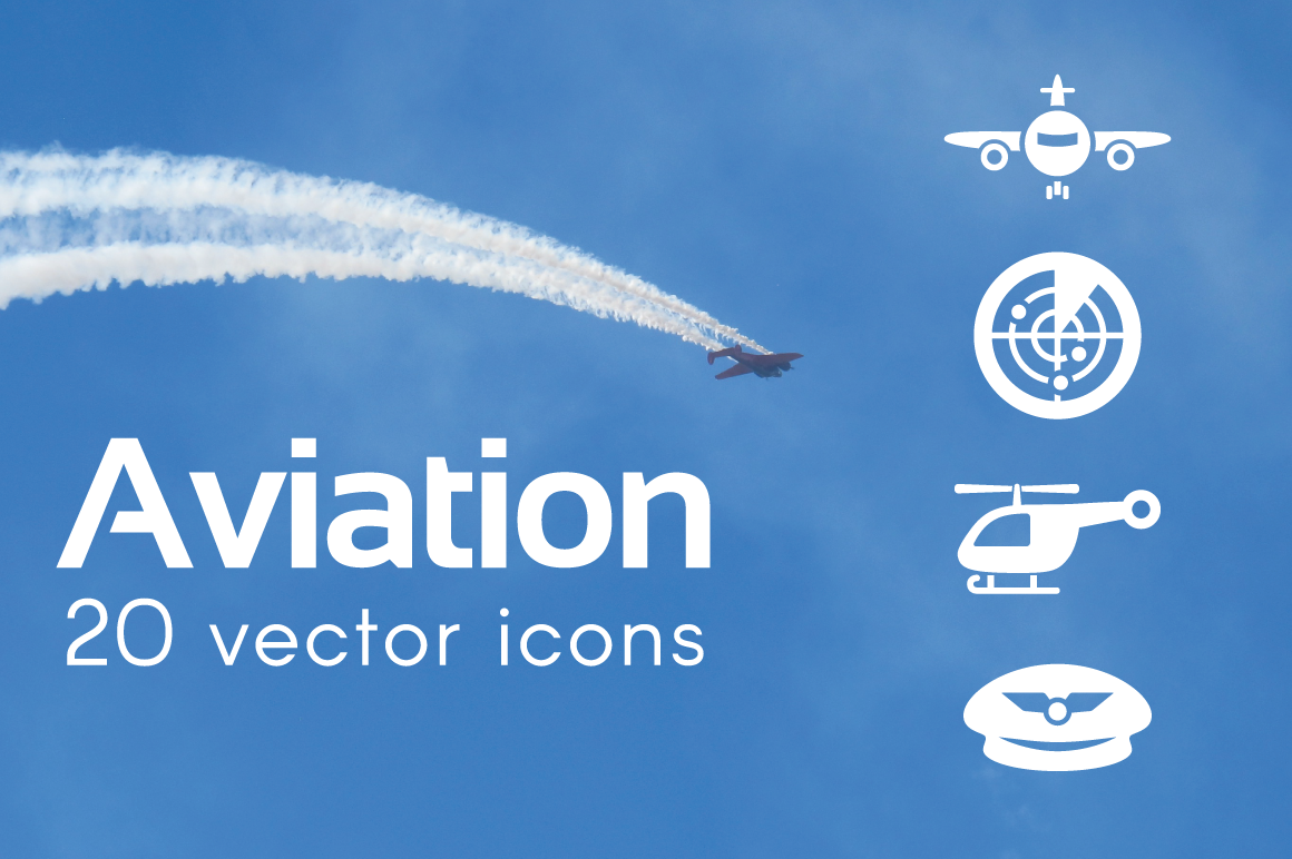 AVIATION - vector icons, an Icon by marusdesign