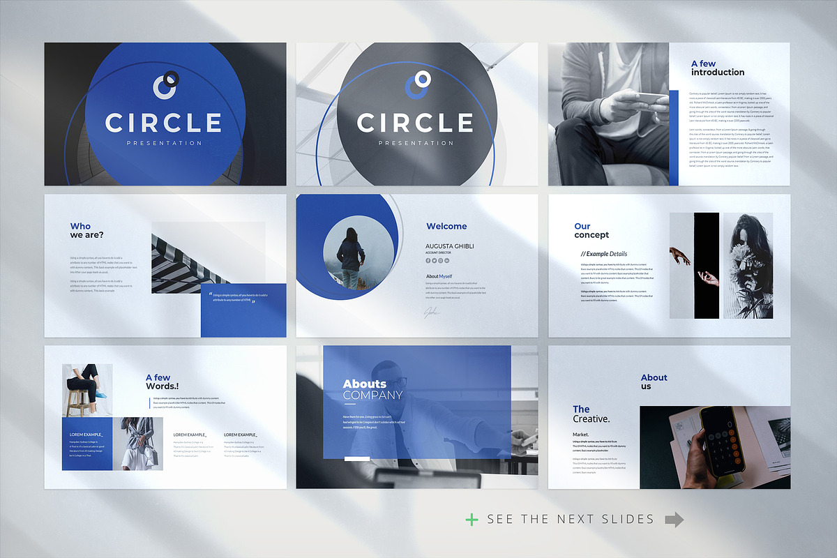 Circle Google Slides Template, a Presentation Template by White Graphic