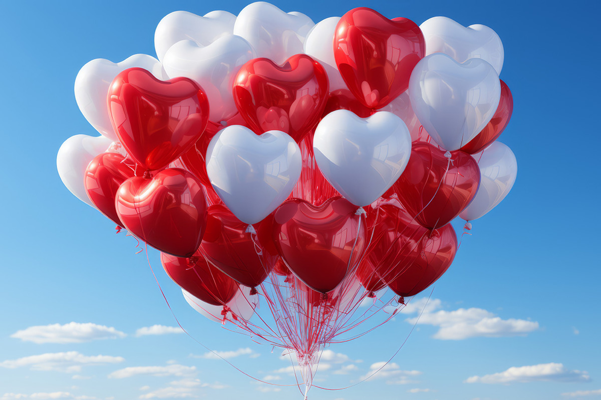 Heart Balloons, an Object Illustration by Handmadefont