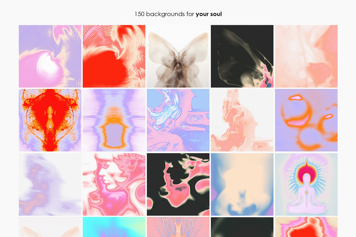 Spiritual 150 Grainy Gradients, a Background Graphic by Purple