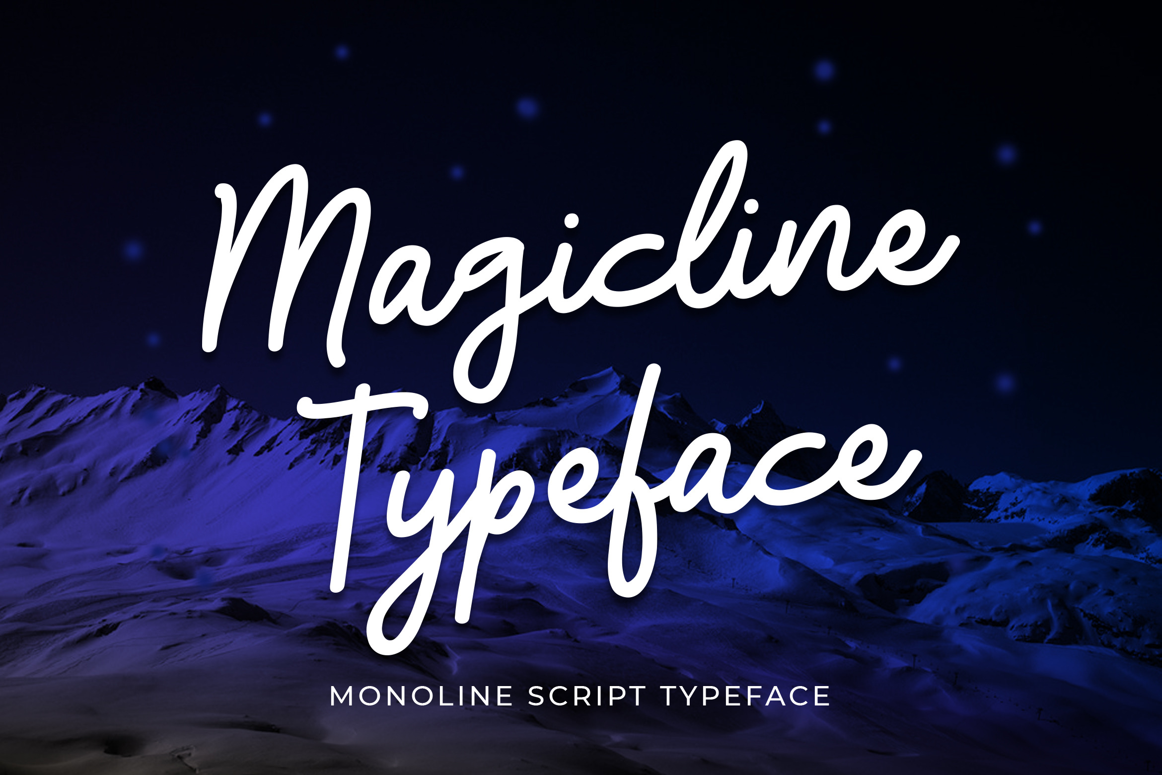 Magicline Typeface, a Script Font by QueenType