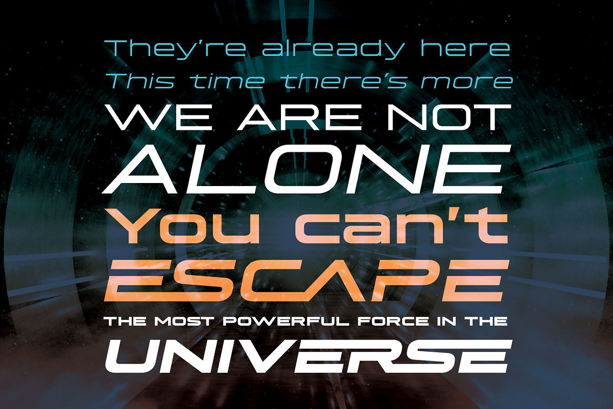 Hyperspace Race Extended sci-fi font, a Sans Serif Font by Swell Type