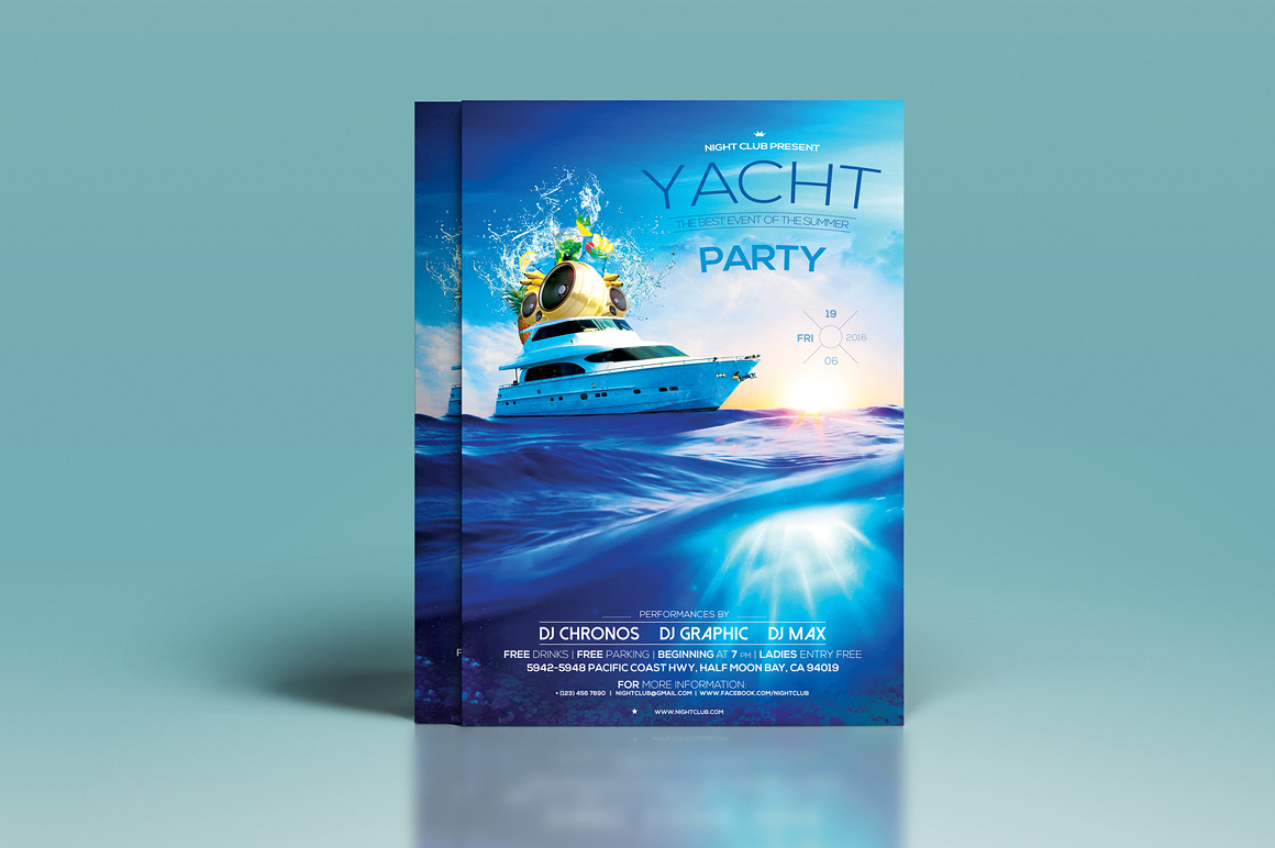 Yacht Party | Flyer Templates ~ Creative Market