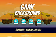 Game Asset Jump Background, an Illustration by 2dvillShop