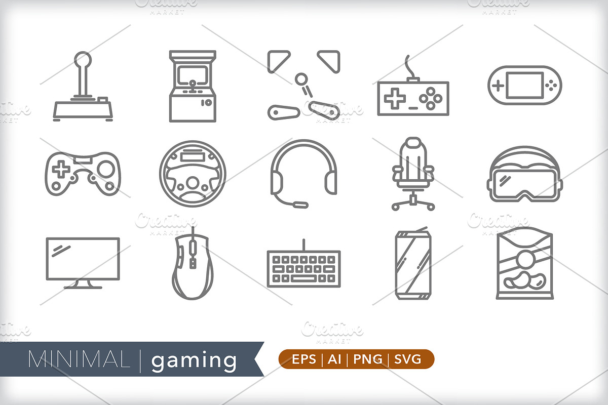 Minimal gaming icons, an Outline Icon by Picture Window