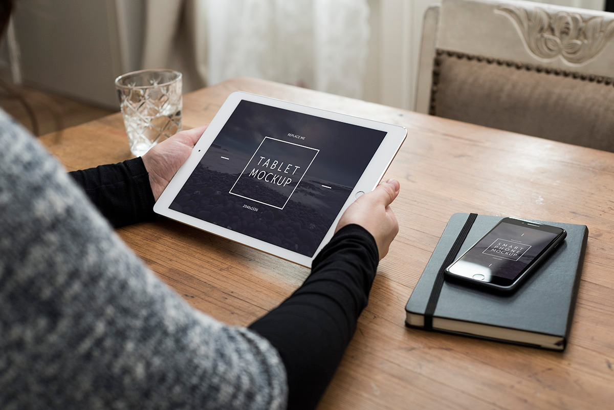 iPad mockup, an iPhone Mockup by Twin Design | Creative Market