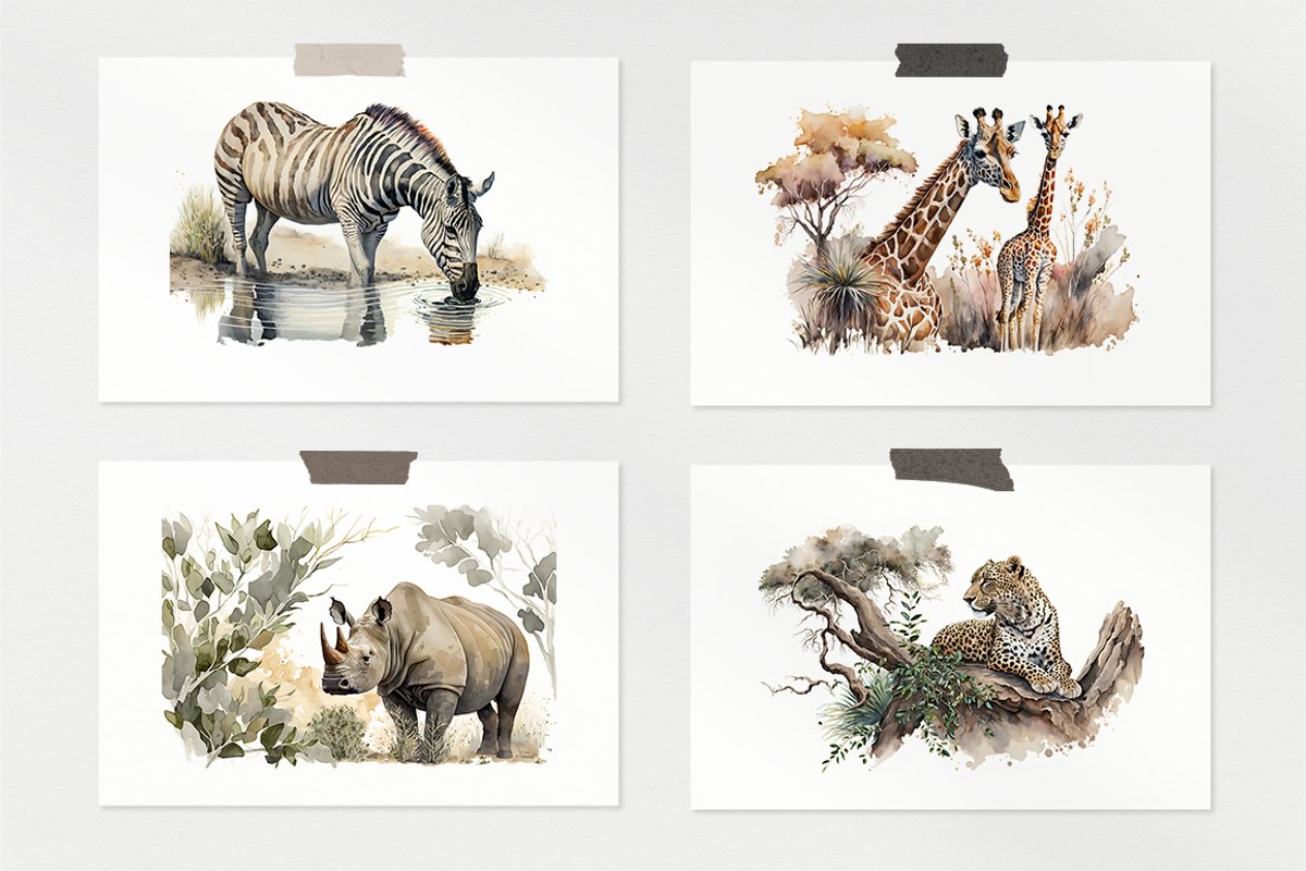 Safari Watercolor Collection