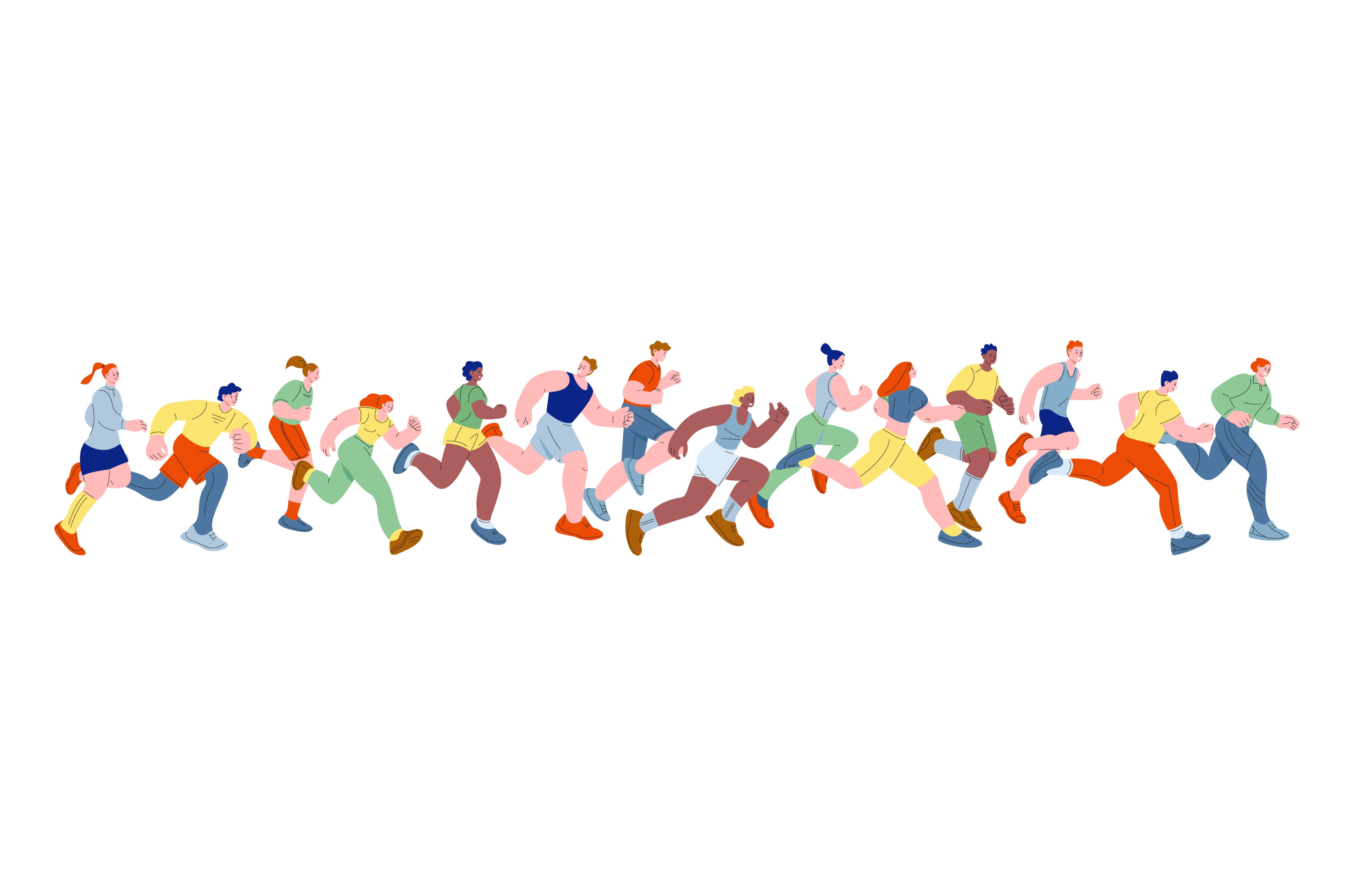 People running marathon. Fast run, a Background Graphic by Valerie ...