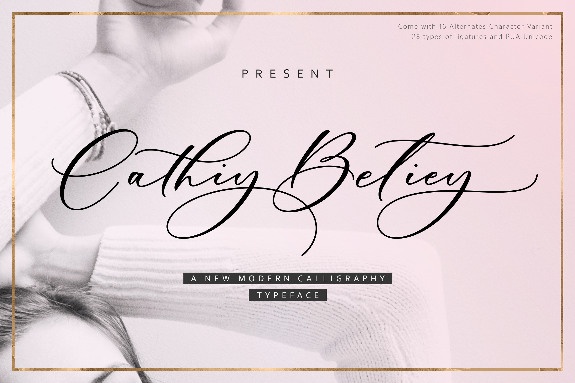 Cathiy Betiey, a Script Font by JamalCreativeStudio