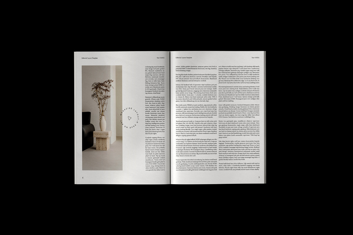 Minimalist Editorial Magazine Layout