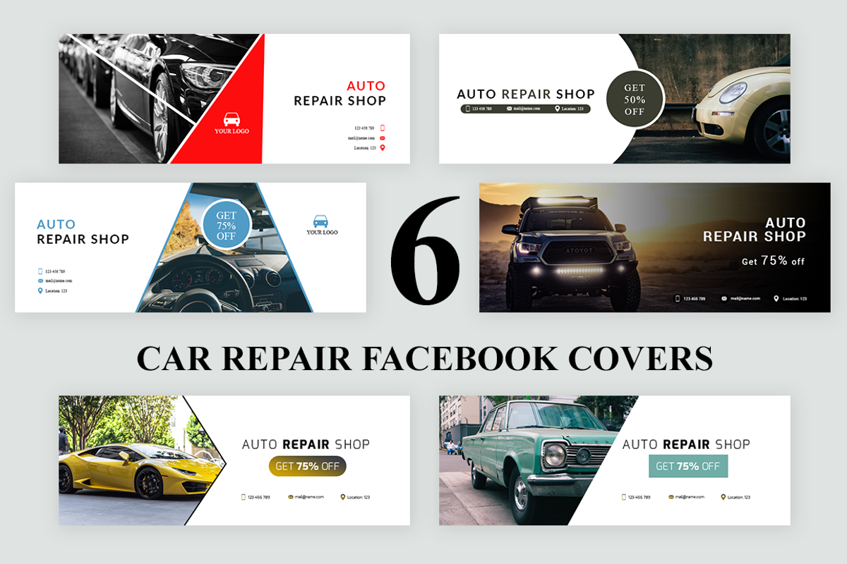Facebook Covers 12 Templates, a Social Media Template by UNIK Agency