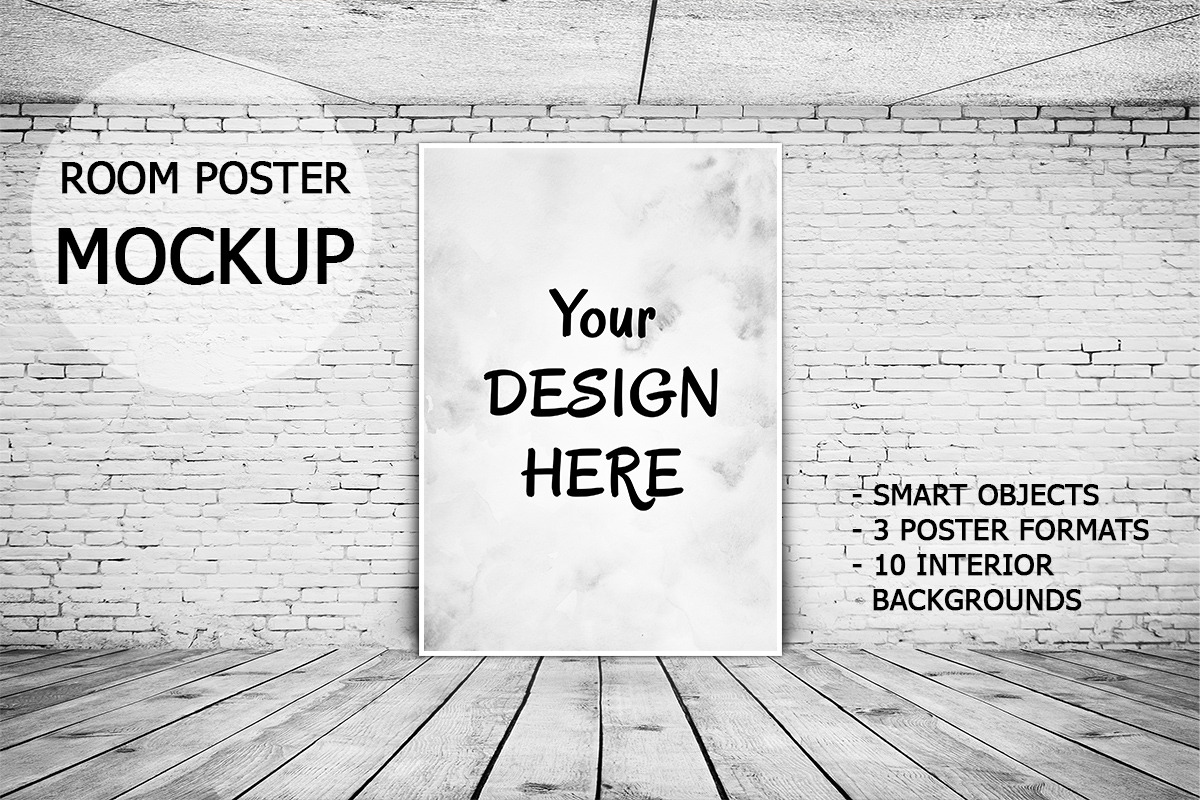 Room posters MOCKUP, a Print Template by RM_design