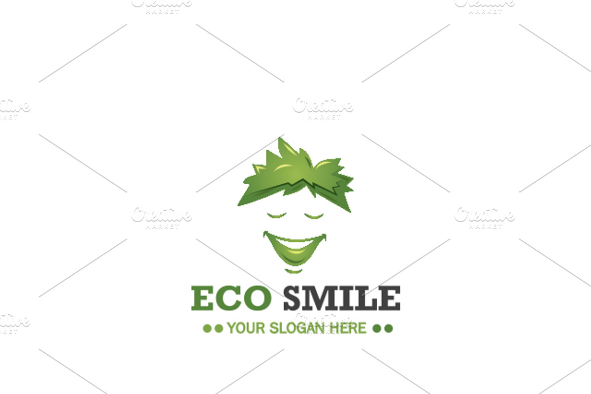 Eco Smile Logo Template, a Branding & Logo Template by Dueza.Com