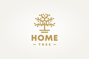 luxurious tree house estate logo