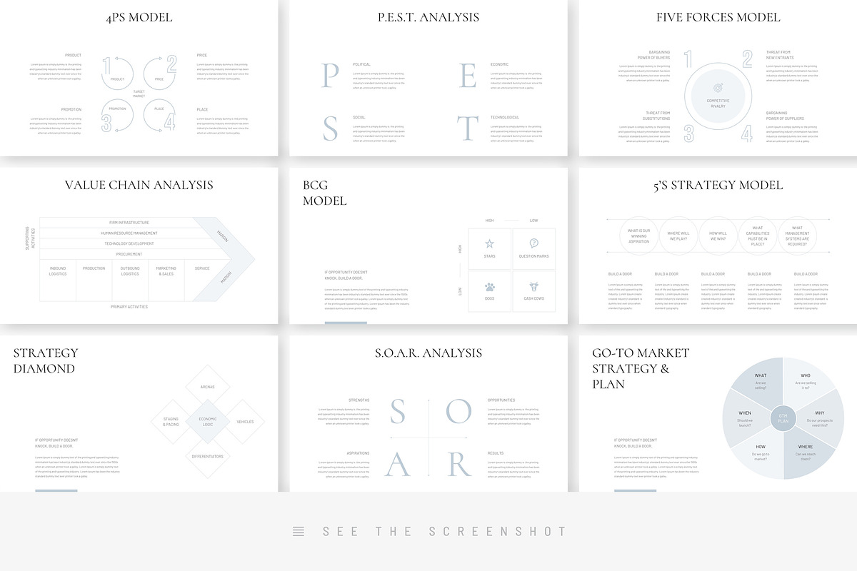 Strategy Minimal PowerPoint Template, a Presentation Template by ...