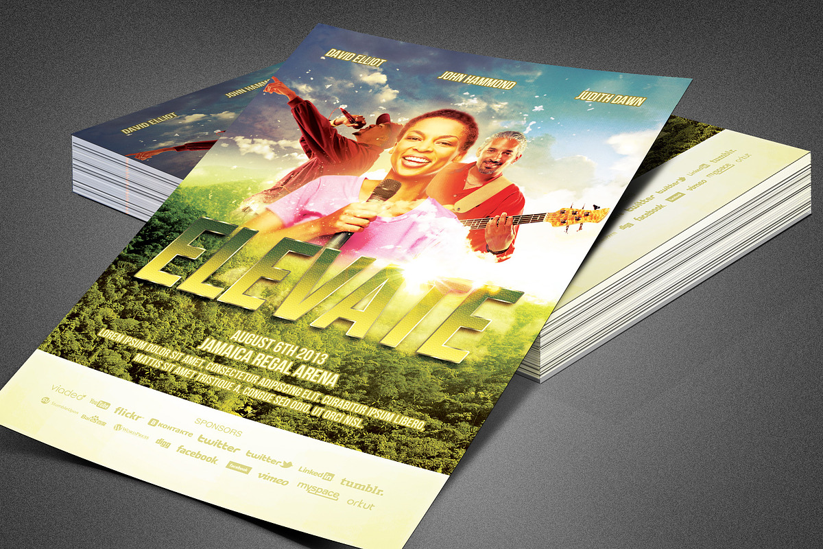 Elevate Church Flyer Template, a Flyer Template by loswl