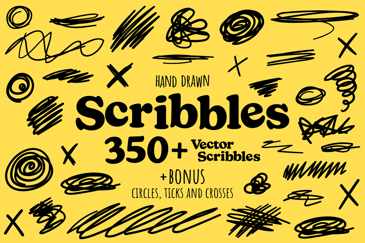 Hand Drawn Scribbles Vector Pack