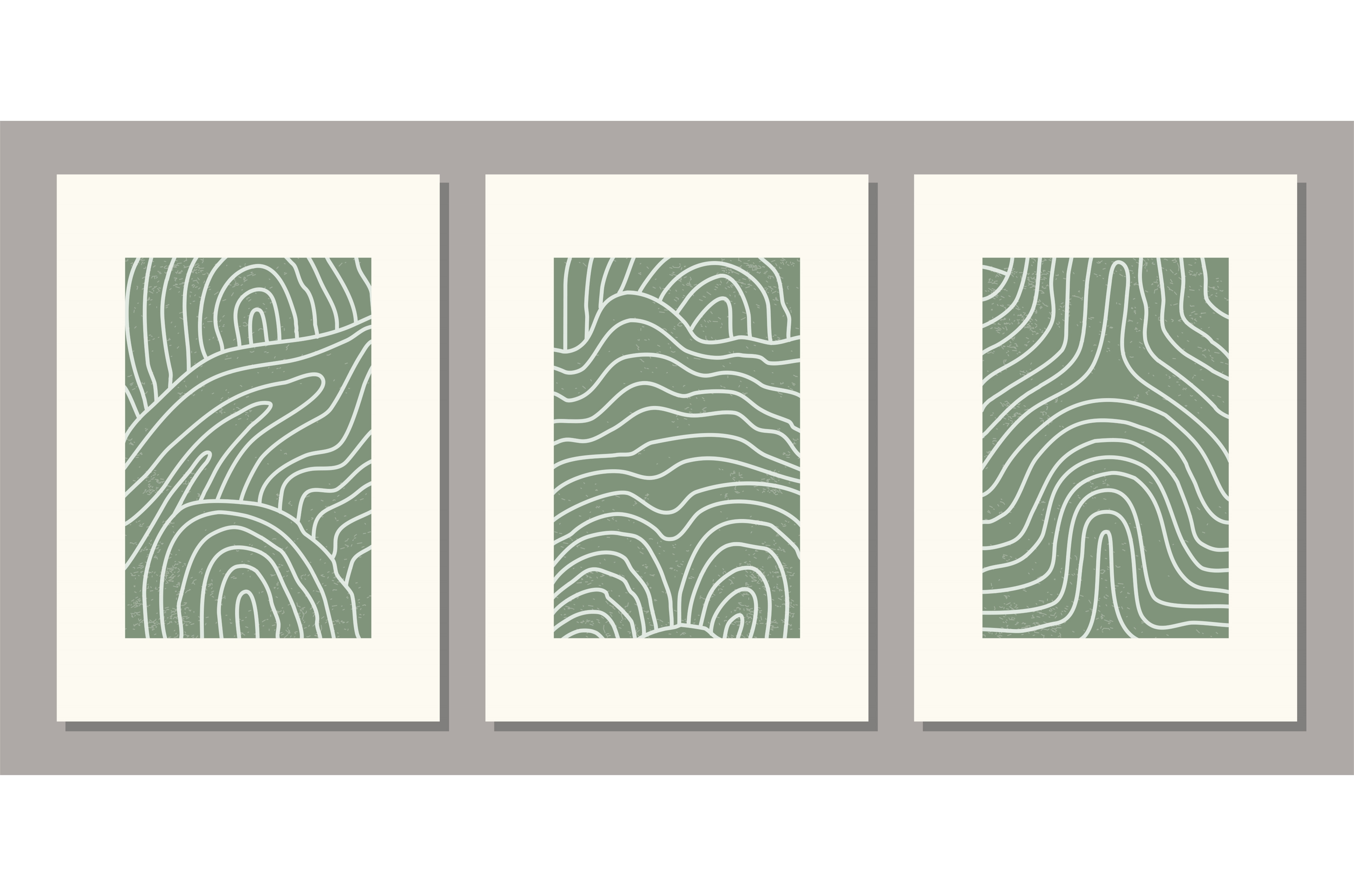 Minimalist design poster set with, an Illustration by C Design Studio