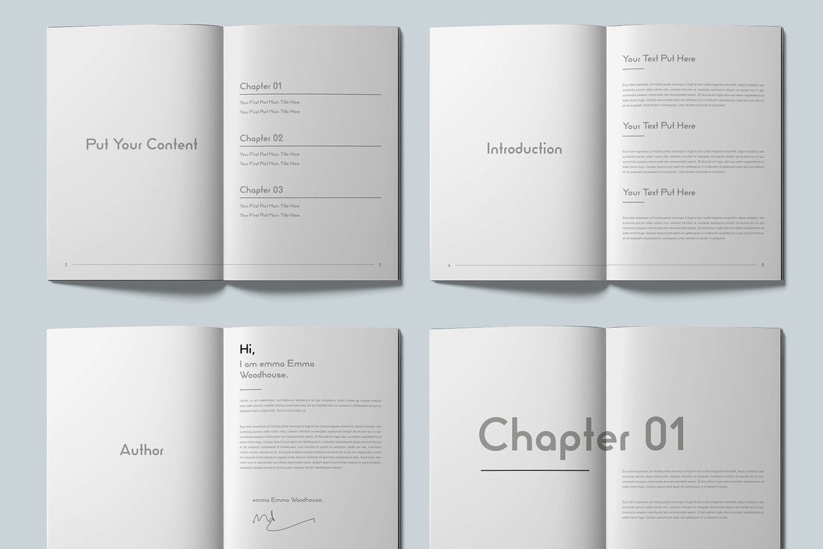 Book Template Layout