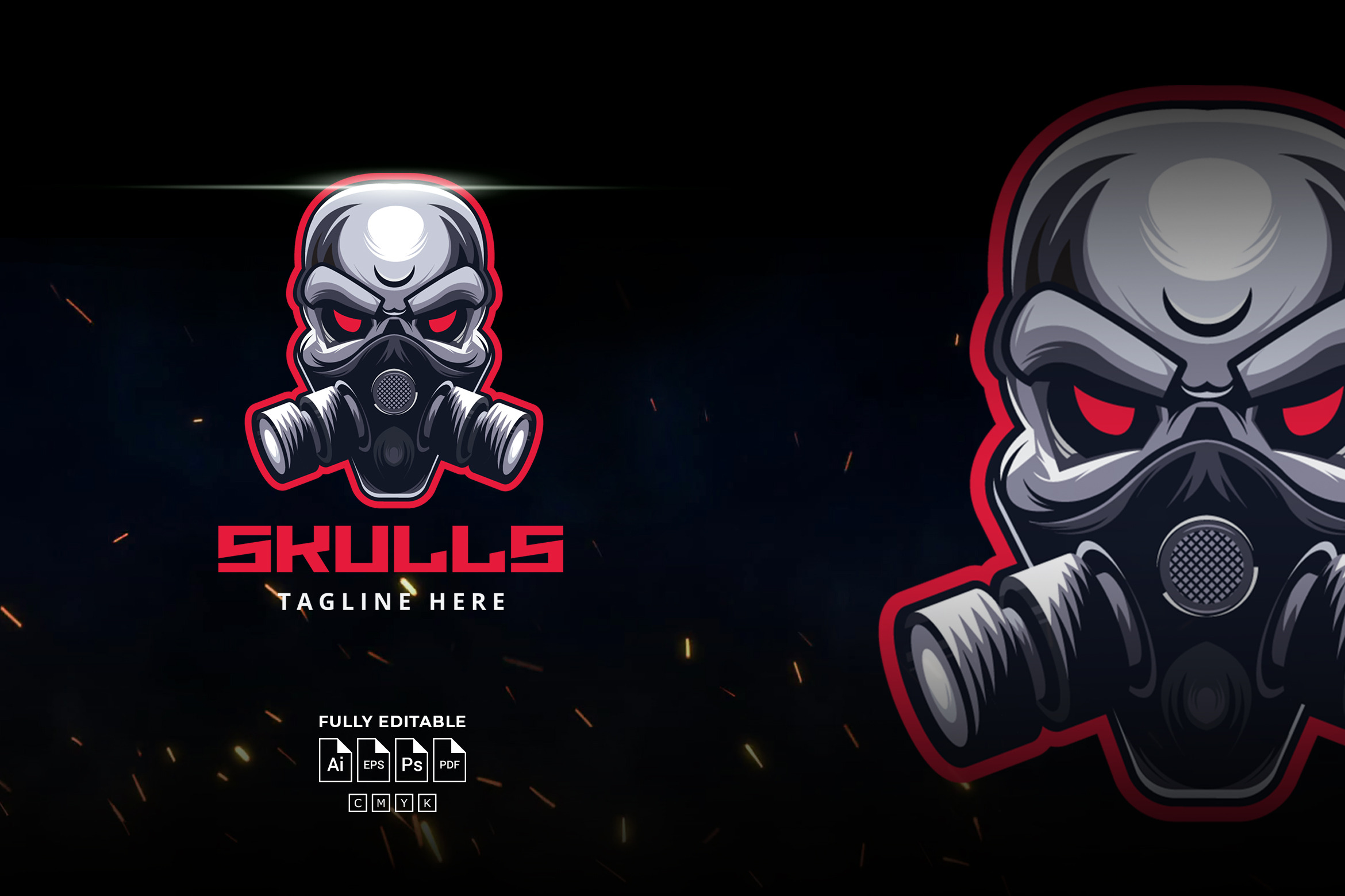 Skull Mask Gaming Logo, a Branding & Logo Template by Modaldesain