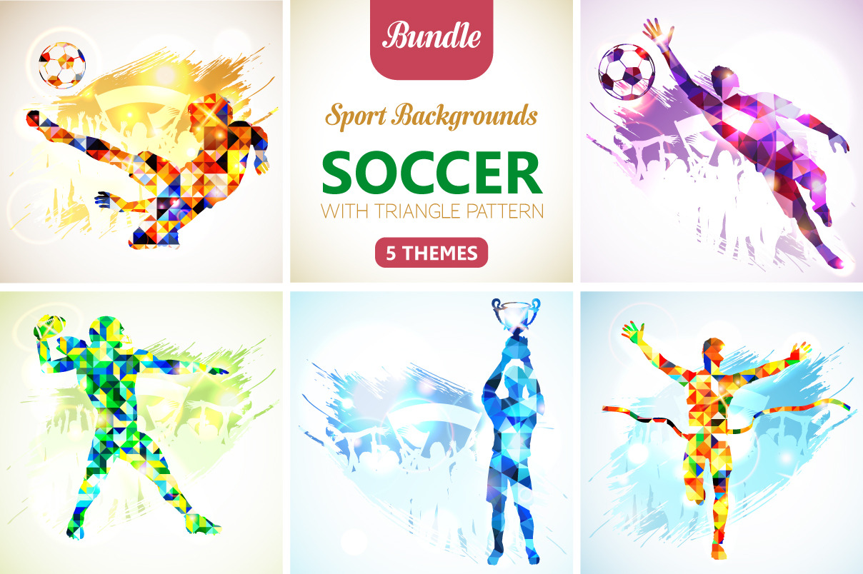 Sport Silhouettes Triangle Pattern, an Object Graphic by TAlex ...