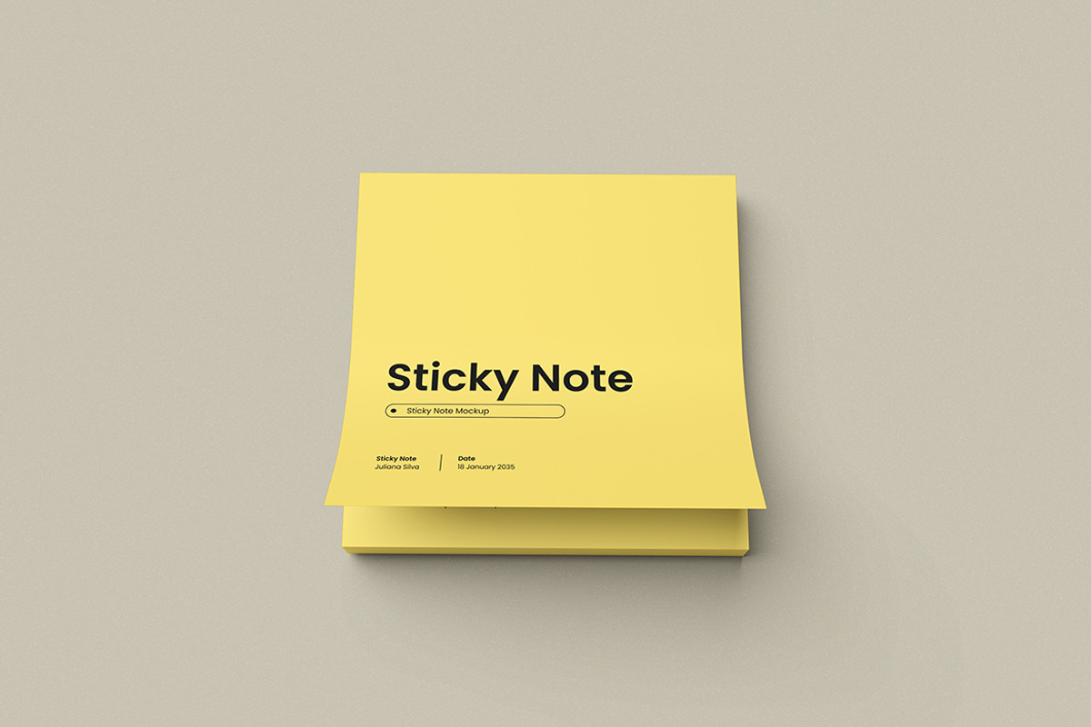 Sticky Note Mockup, an Advertising Mockup by swsi-studio