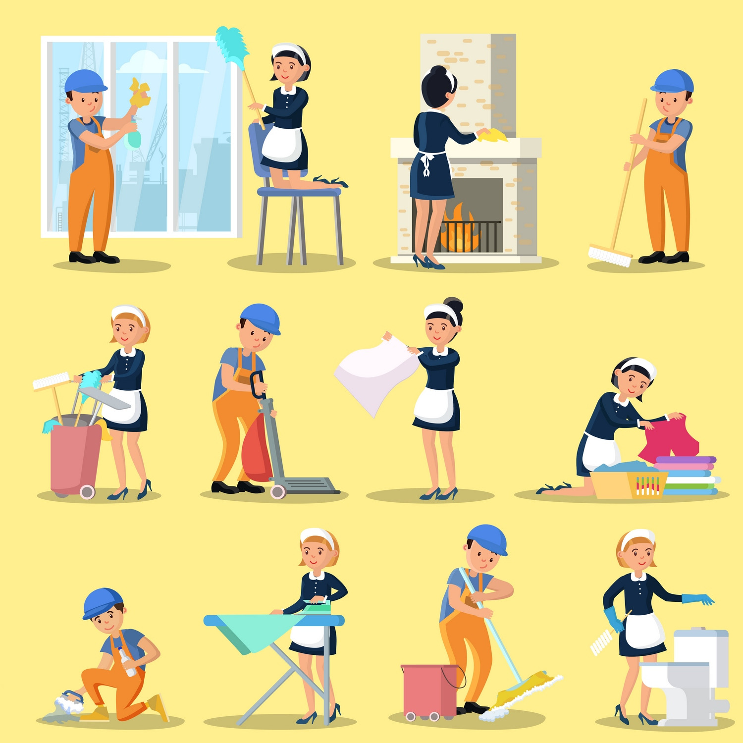 Cleaning Company Icons Collection, an Icon by Alexander Belenkiy ...