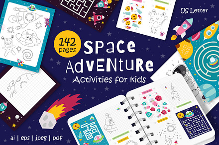Outer Space for kids | Education Illustrations ~ Creative Market
