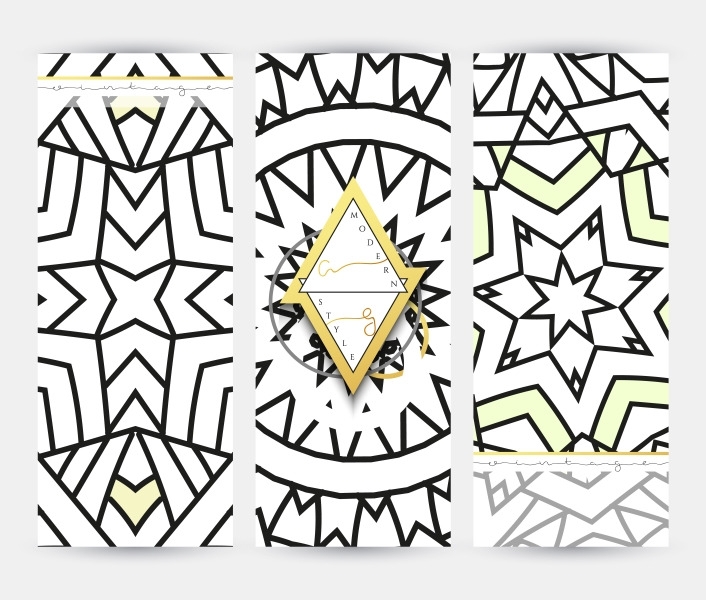 Flyer design geometric patterns | Decorative Illustrations ~ Creative ...