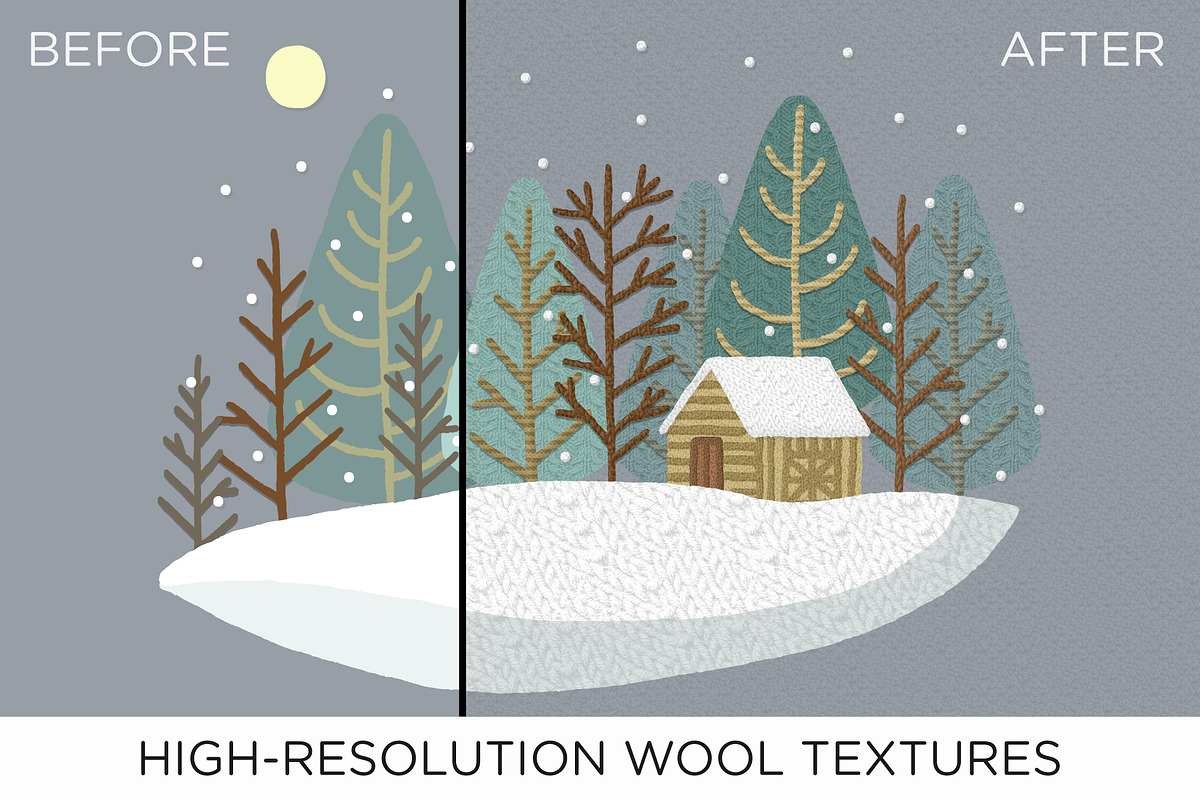 Woolly Design Kit - 65 Textures, a Brushes & More by Creativenauts