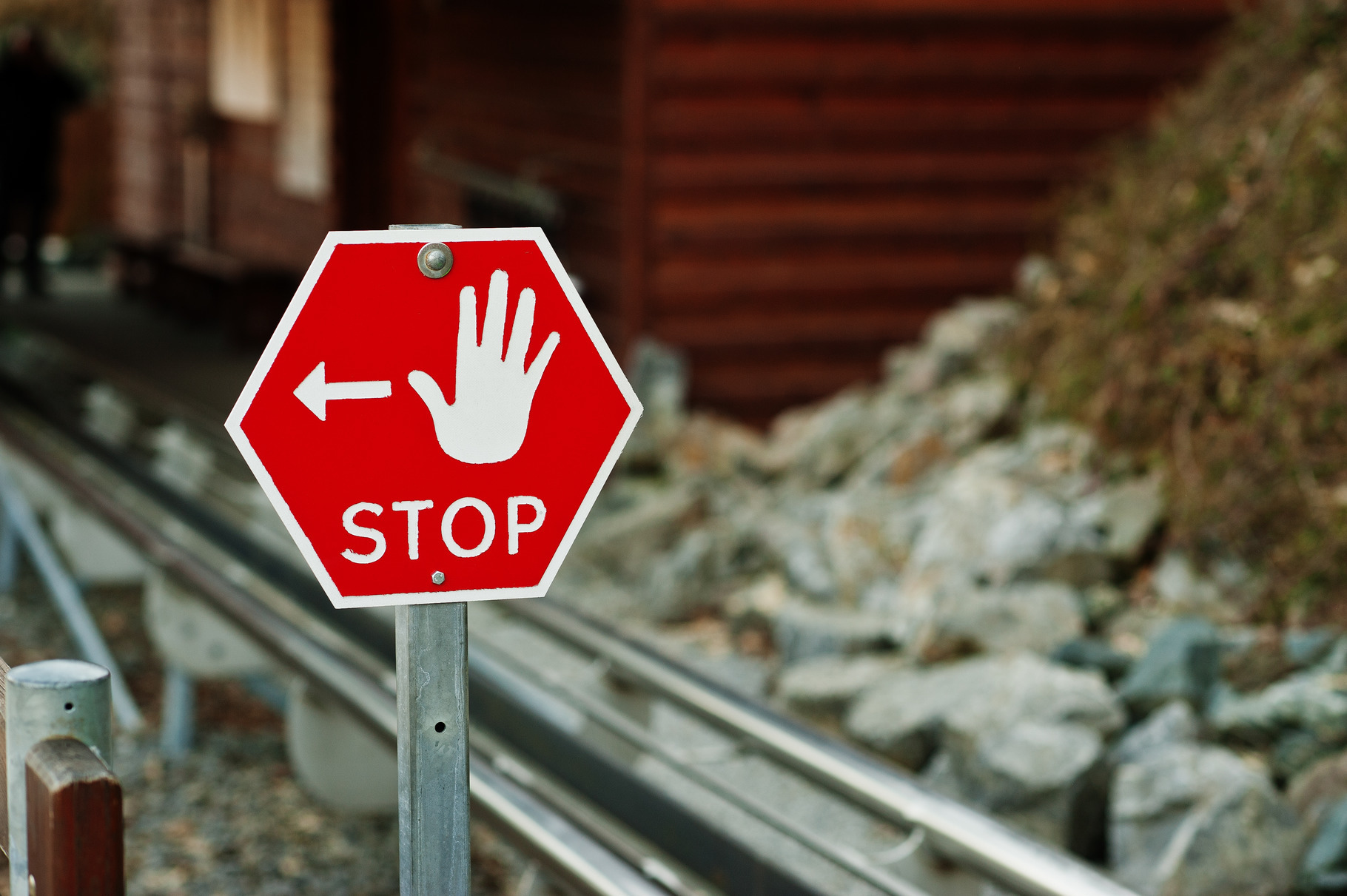 Electric sleigh ride on rails. Stop hand sign. | Transportation Stock ...