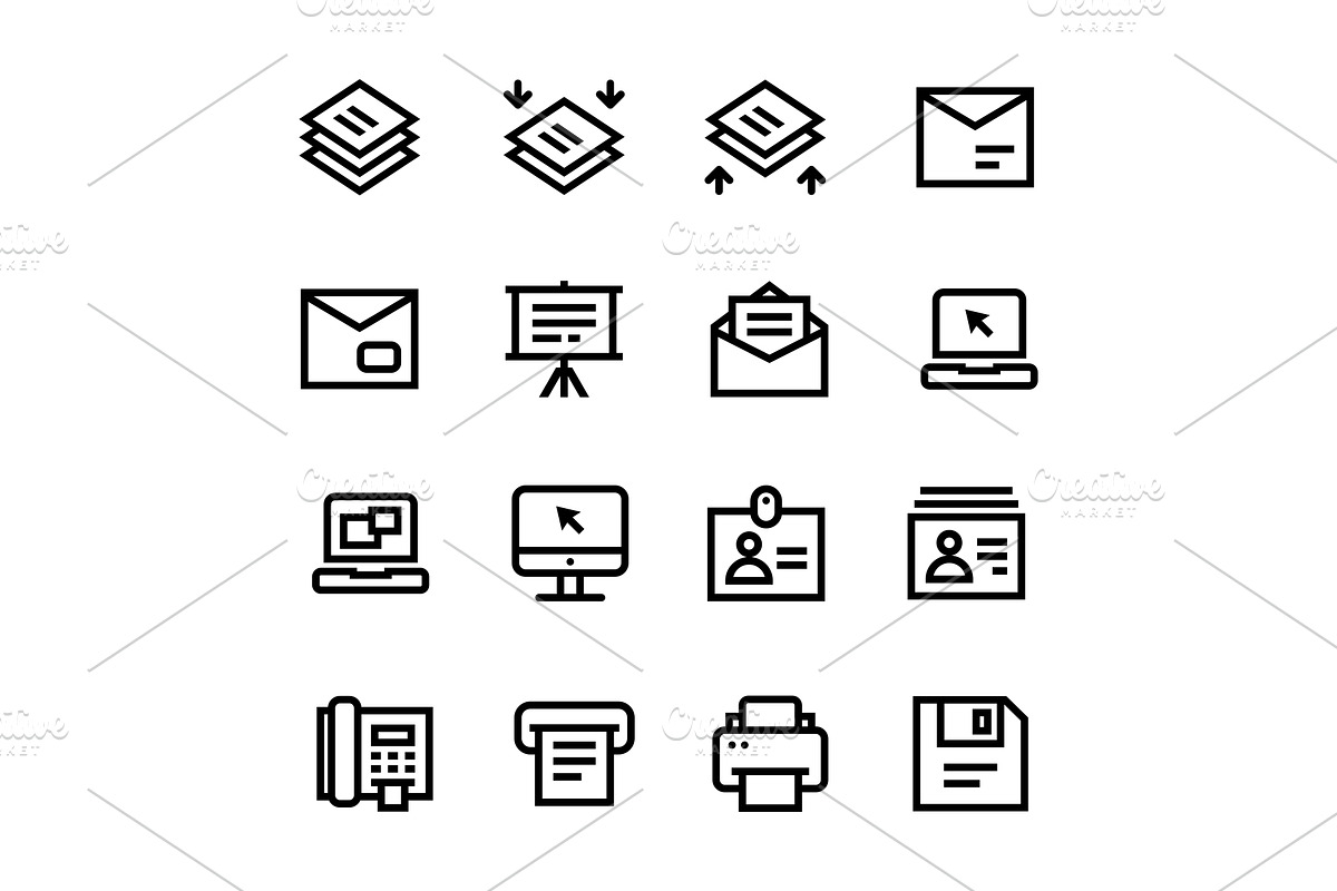 Document, Office Icons Pack 4, an Outline Icon by karetniy | Creative ...