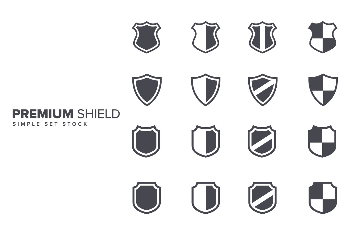 Premium Simple Shield Set, an Illustration by Toko Pak Sabar