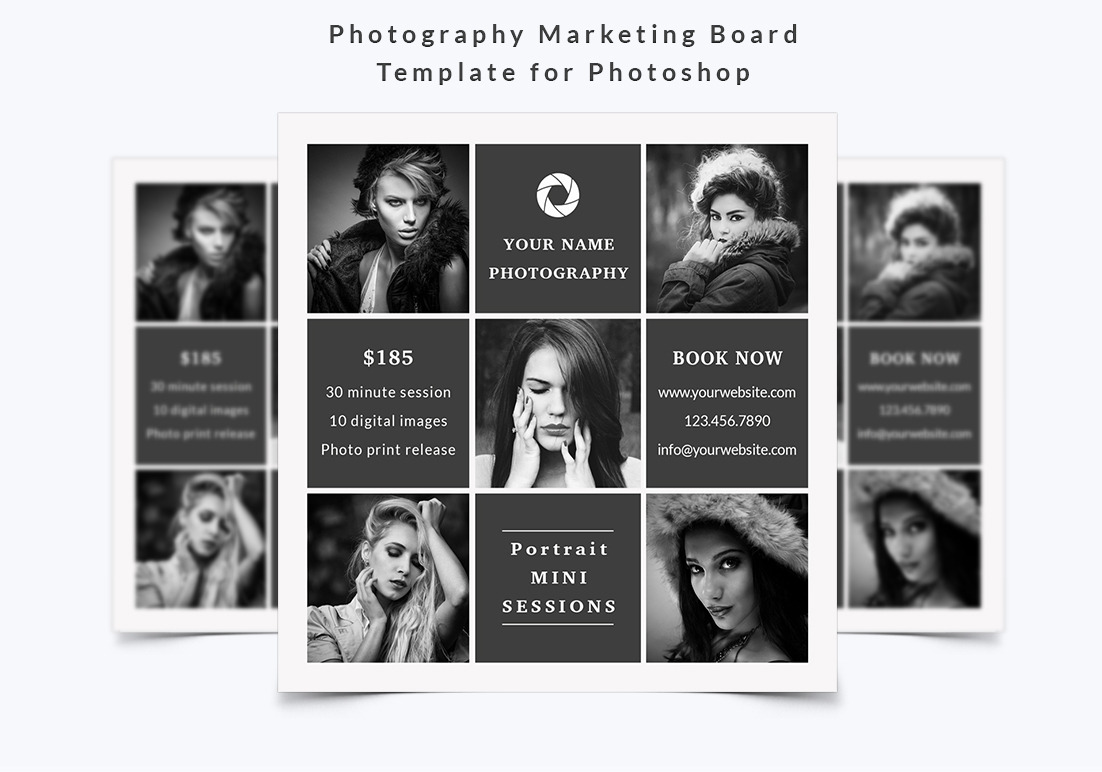 Photography Marketing Board Template, a Marketing Template by NM-Design ...