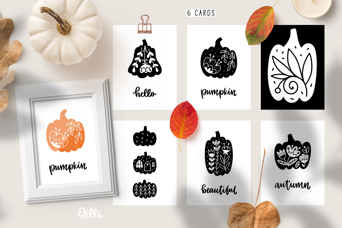 Decorative Pumpkin Clipart, SVG, EPS, a Decorative Illustration by ...