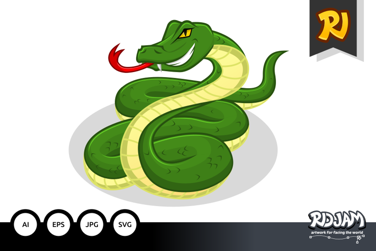 Snake Cartoon, a Background Graphic by ridjam