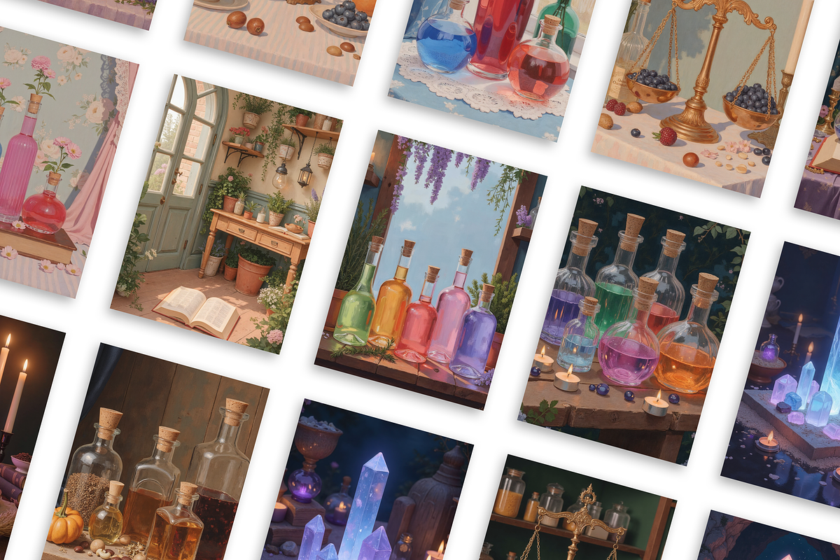 Enchanted Apothecary Background Set