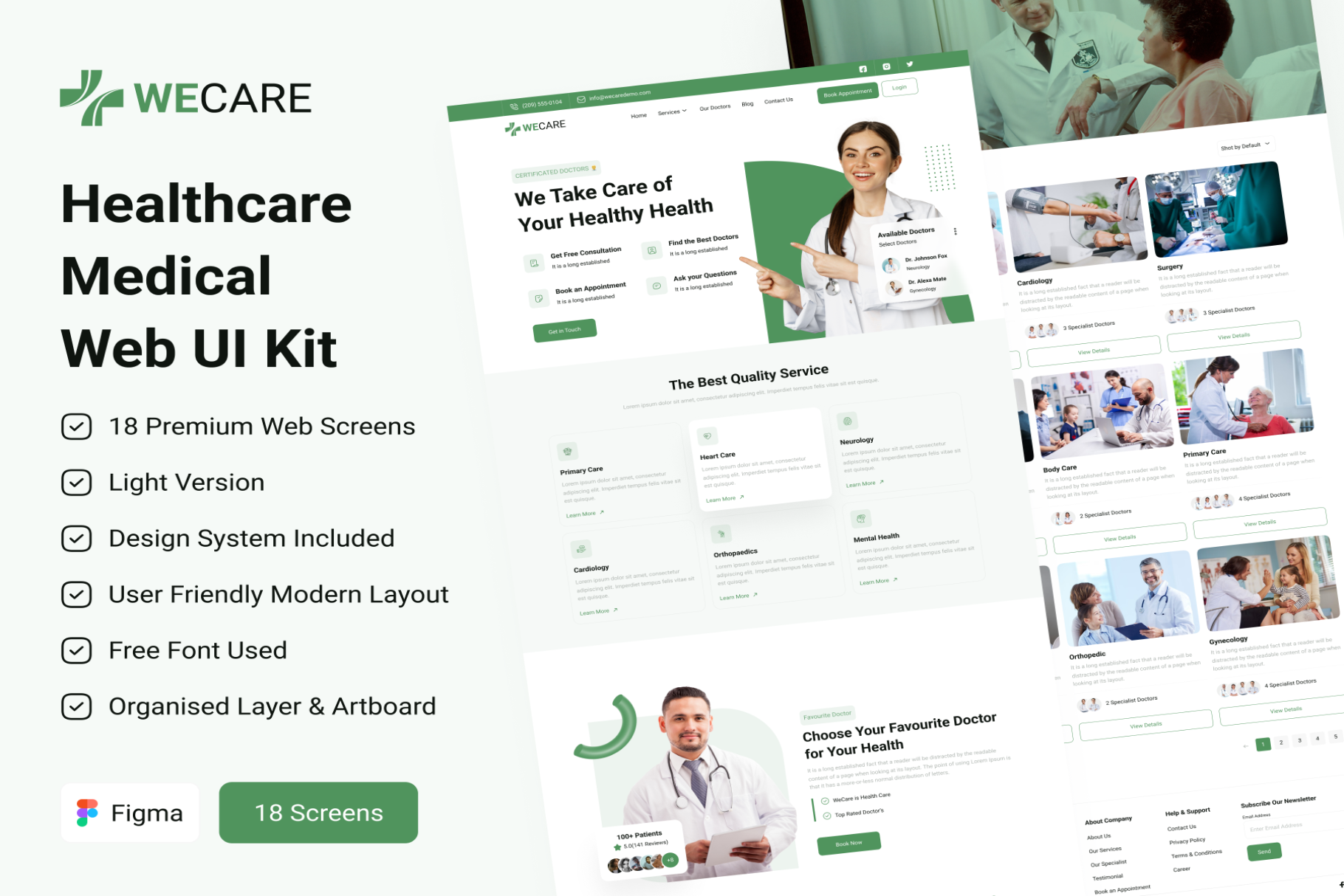 Healthcare Medical Web UI Kit, an UI Kit Template by Creative ...