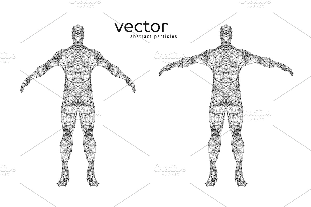 Vector illustration of male body, a Technology Illustration by Julvil