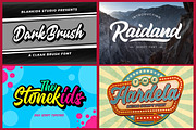 Bold Script Font Bundle, a Script Font by Blankids Studio