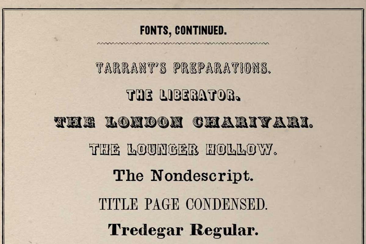 60 Fonts from the Civil War Era