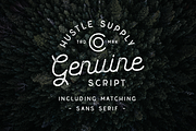Genuine Script - Textured Type Duo, a Script Font by Hustle Supply Co. | Creative Market