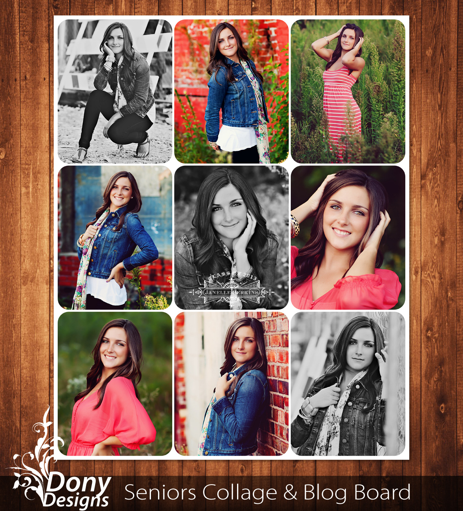 Senior Template Photo Collage, a Card Template by DonyDesigns