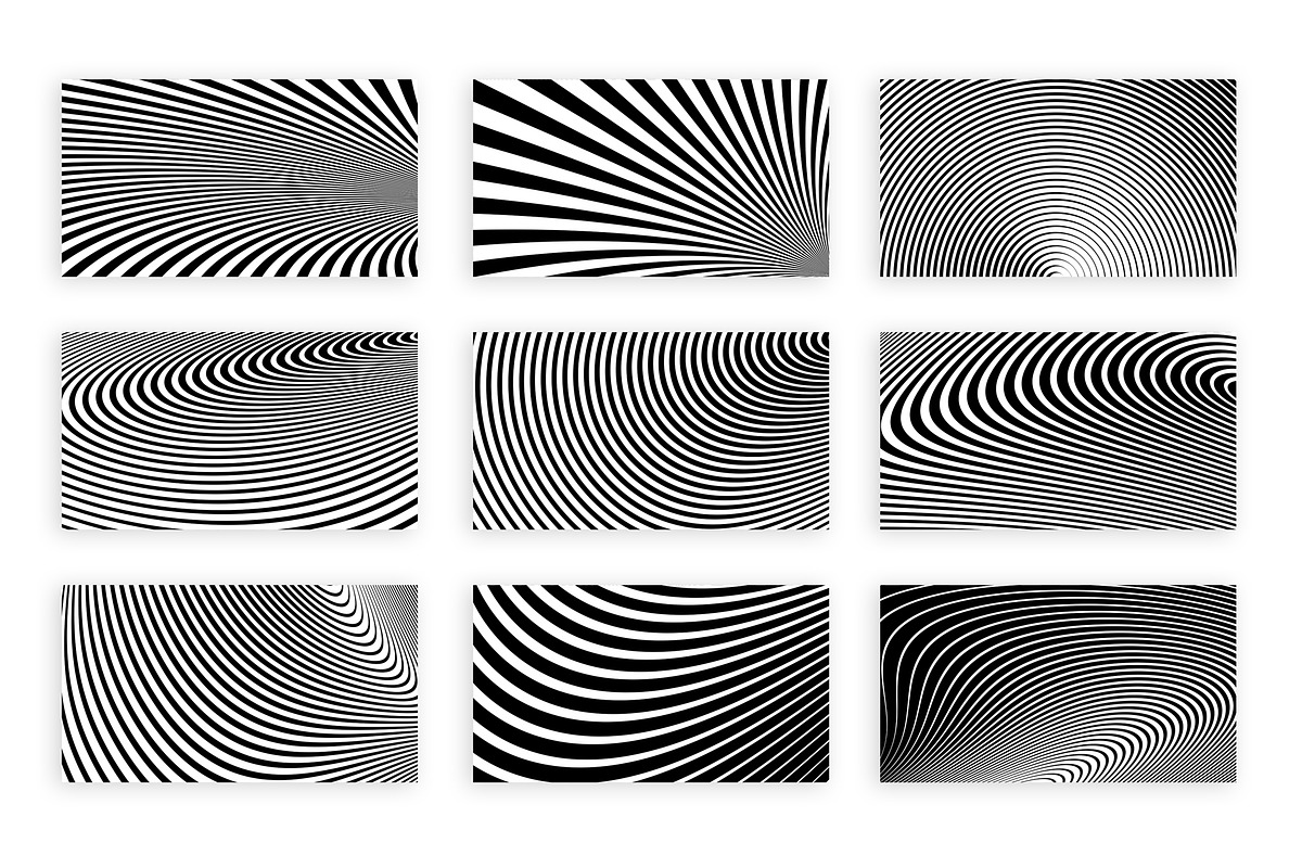 57 Optical Illusion striped patterns, a Pattern Graphic by craftlove