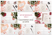 Set Mockups. Valentine's Day & Love, a Print Template by Mockups4you