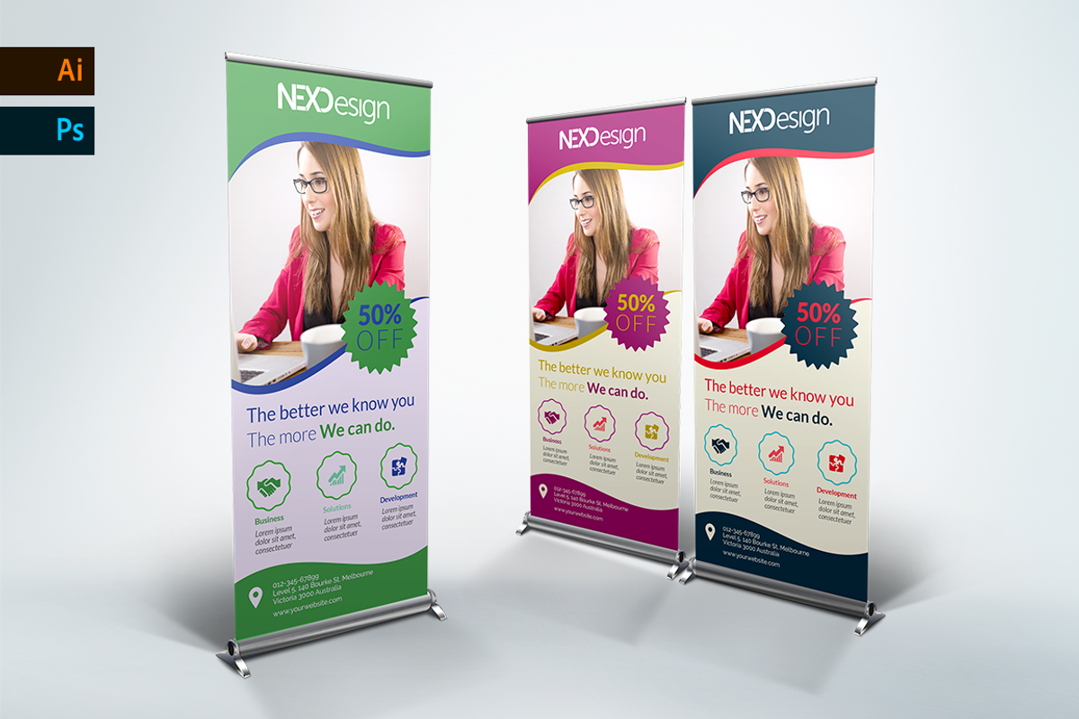 Finance Roll-up Banner - nex, a Marketing Template by UNIK Agency