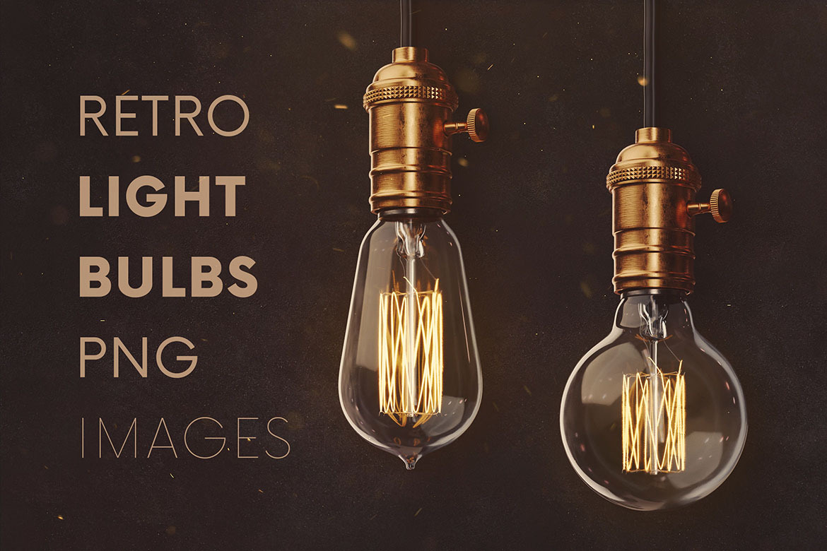 Retro Light Bulbs & Lighting, a Background Graphic by JumboDesign