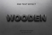 Wooden 3D Text Effect Psd